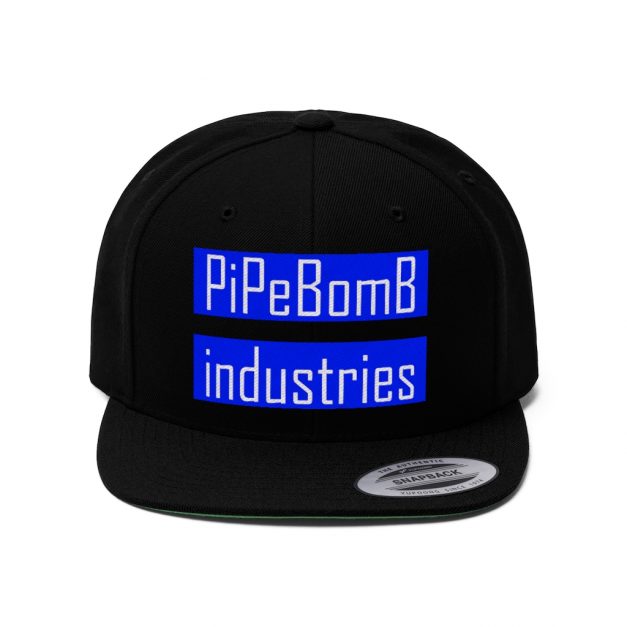 PBI 2strip Blue/White Black Hat - PipeBomB Industries